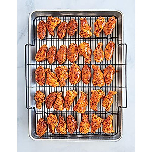 Nordic Ware Extra Large Oven Crisping Baking Tray, with Rack, Silver