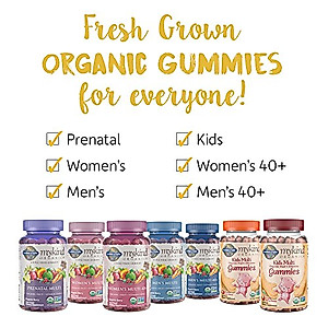 Garden of Life mykind Organics Women's Gummy Vitamins - Berry - Certified Organic, Non-GMO, Vegan, Kosher Complete Multi - Methyl B12, C & D3 - Gluten, Soy & Dairy Free, 120 Real Fruit Gummies