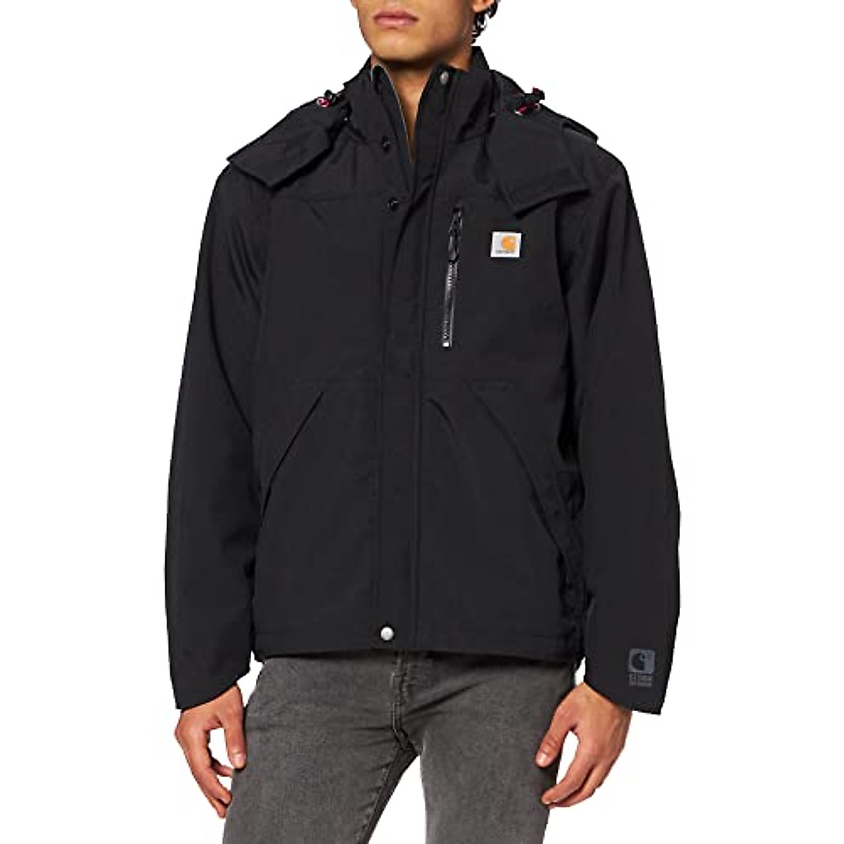 Carhartt Men's Storm Defender Loose Fit Heavyweight Jacket (Regular and Big & Tall Sizes),Black,Large