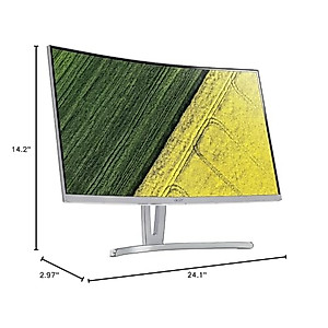 Acer ED273 wmidx 27" Full HD (1920 x 1080) Curved 1800R VA Monitor with AMD FREESYNC Technology - 4ms | 75Hz Refresh Rate | HDMI, DVI & VGA port