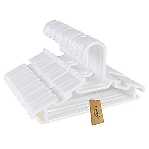 Tosnail 40 Pack Plastic Children's Hangers - White