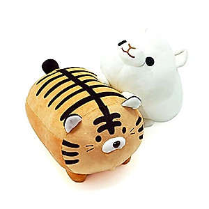 Onsoyours Cute Plush Tiger Doll Stuffed Fluffy Tiger Plush Toy Soft Animal Plush Pillow for Kids (Brown Tiger, 13.7")