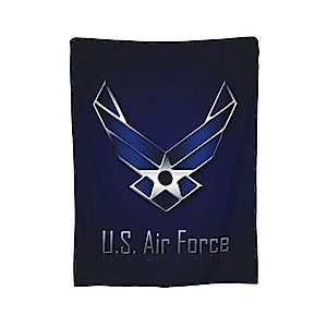 FONDSILVER U.S. Air Force Sign Darkness Blanket Throw Bedding Room Decor Flannel Blankets for Bed Sofa 50"x40"