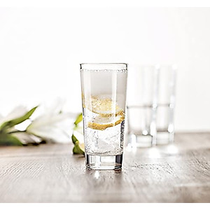 Fortessa Basics Elixir Everyday 12 Pack Set Glassware Kitchen and Barware Great for: Beer, Cocktails, Water, Juice, Iced Tea, Soft Drinks., Cooler Glass, 16 Ounce