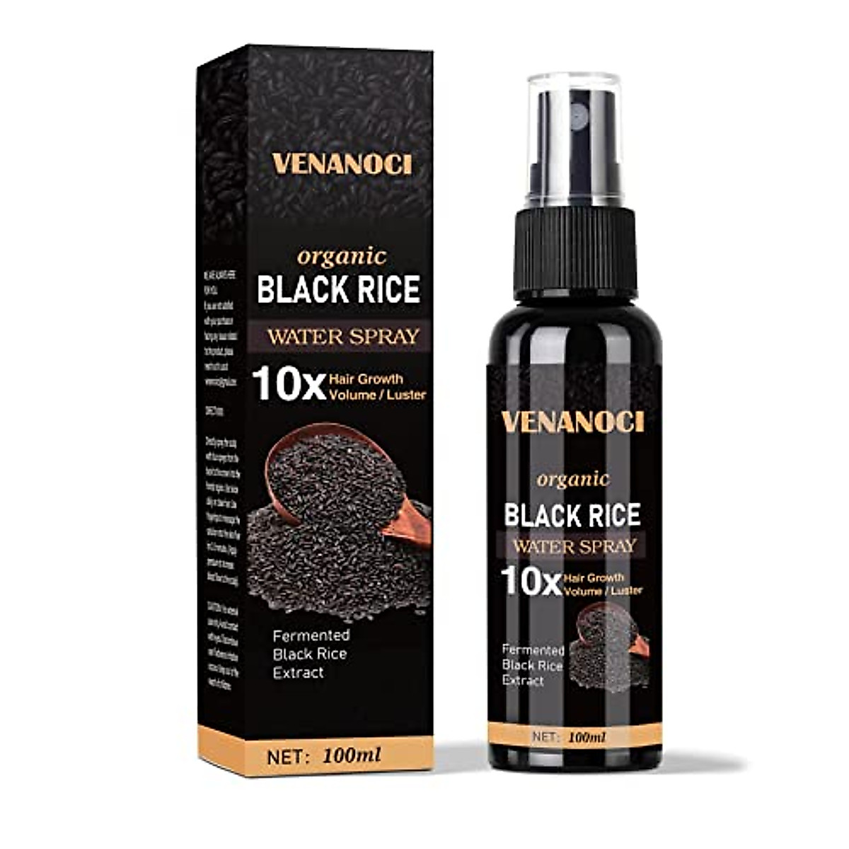 Venanoci Hair Growth Serum, Rice Water Spray for Women & Men Treatment For Hair Loss, Damaged Dry Hair, Hair Regrowth for Thicker Longer Fuller Hair with Castor oil Ginger