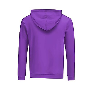 Essential Hoodie, Halloween Graphic Hoodies For Men Techwear Hip Hop Long Sleeve Streetwear Unisex Casual Sweatshirts Hoodies Y2K Mens Trendy Devil Hoodie Mgk Hoodie (M, Purple)