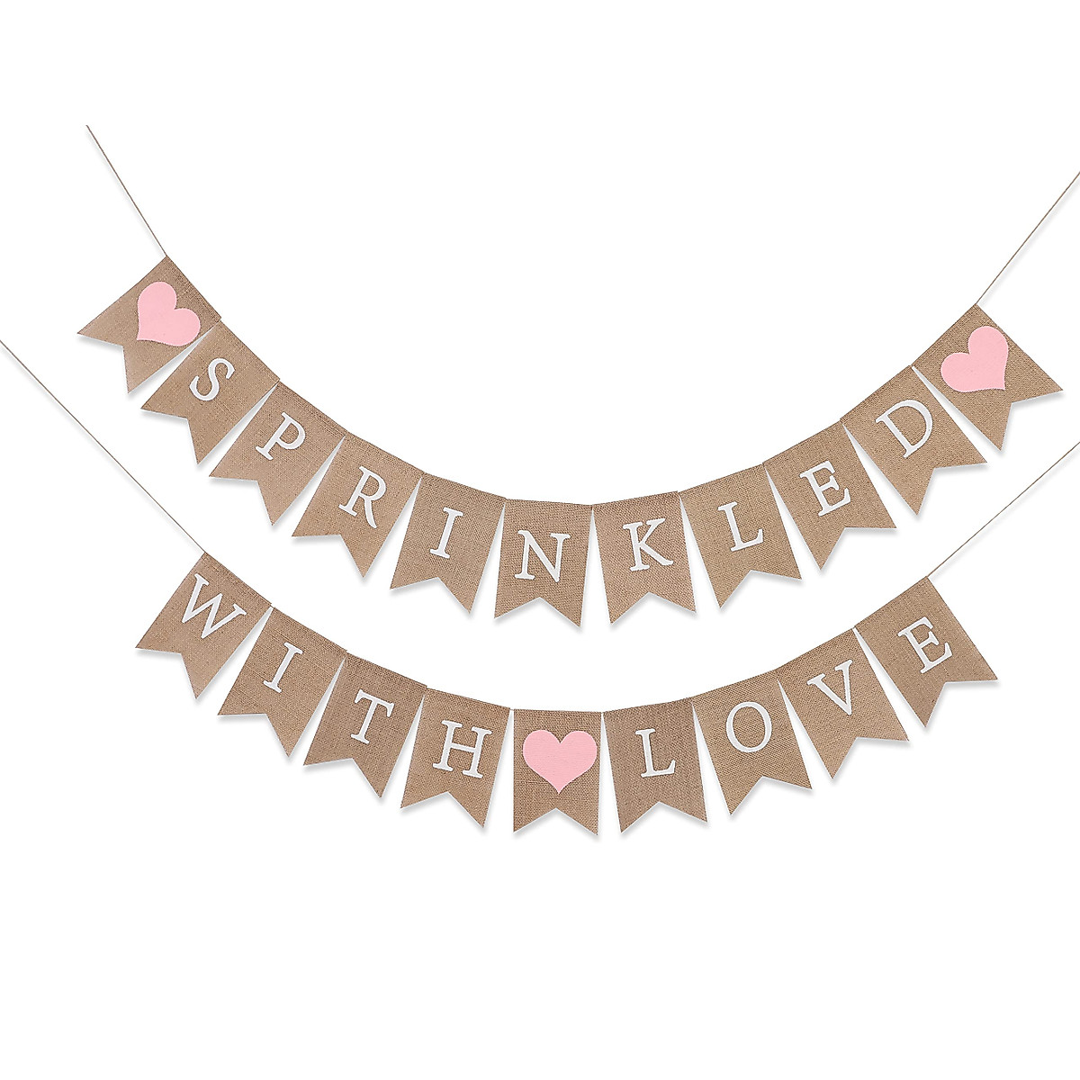 Sprinkled with Love Burlap Banner - Burlap Baby Shower Banner , Sprinkled with Love Baby Shower Decorations , Baby Sprinkle Banner, Sprinkled With Love Sign, Rustic Girl Boy Shower Burlap Banner , Photo Decoration Props