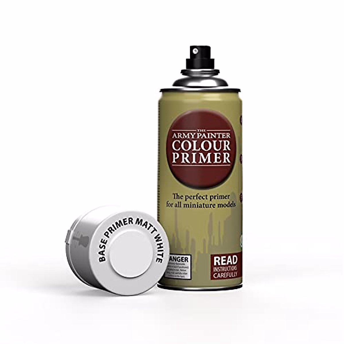 The Army Painter Color Primer Spray Paint, Matt White, 400ml, 13.5oz - Acrylic Spray Undercoat for Miniature Painting- Spray Primer for Plastic Miniatures