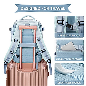 WONHOX Large Travel Backpack Carry on Flight Approved Airplanes Laptop Work Business Weekender Bag Personal item backpack Backpack for Women Men Mochila de Viaje