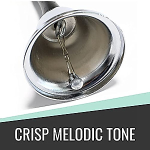 DMI Hand & Call Bell to Care for The Sick and Elderly/ Signal Dinner/ Call for Pets, Silver, 4.75"