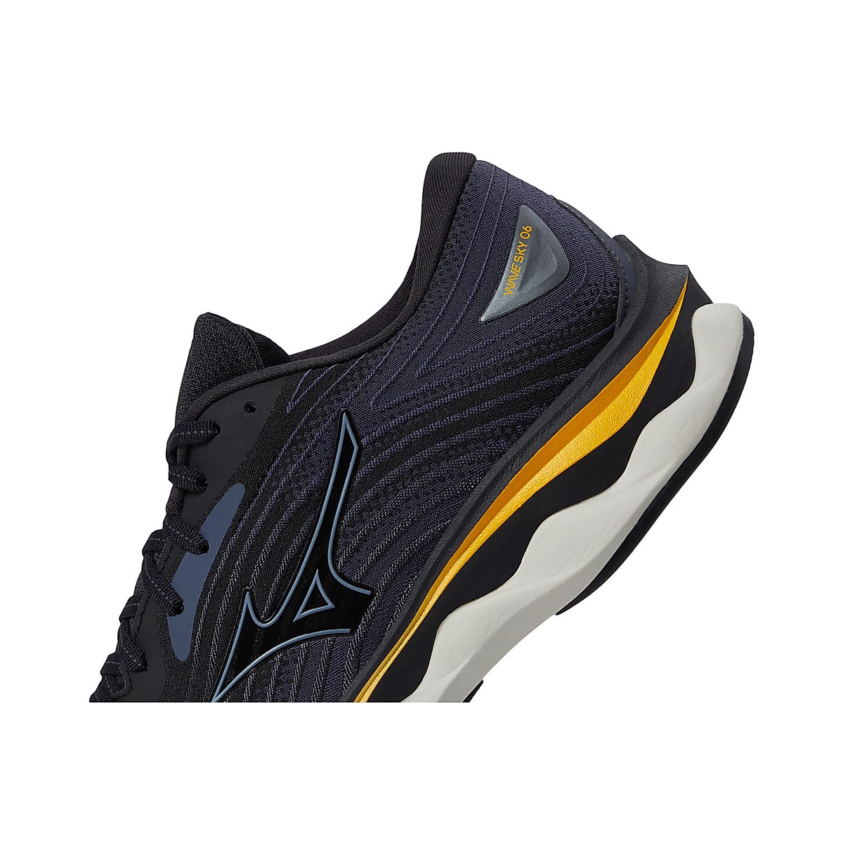 Mizuno Men's Wave Sky 6 Running Shoe, Black/Tradewinds, 10