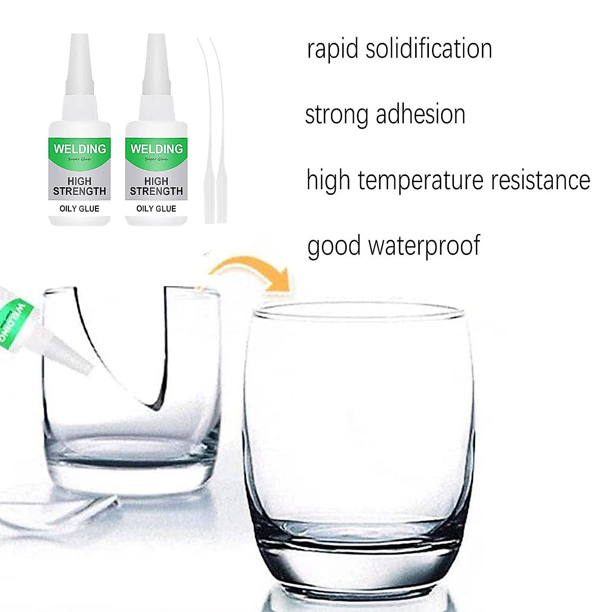 2/3PCS Welding High Strength Oily Glue - Universal Superglue,Mighty Instant Glue for Resin Ceramic Metal Glass (3 PCS)