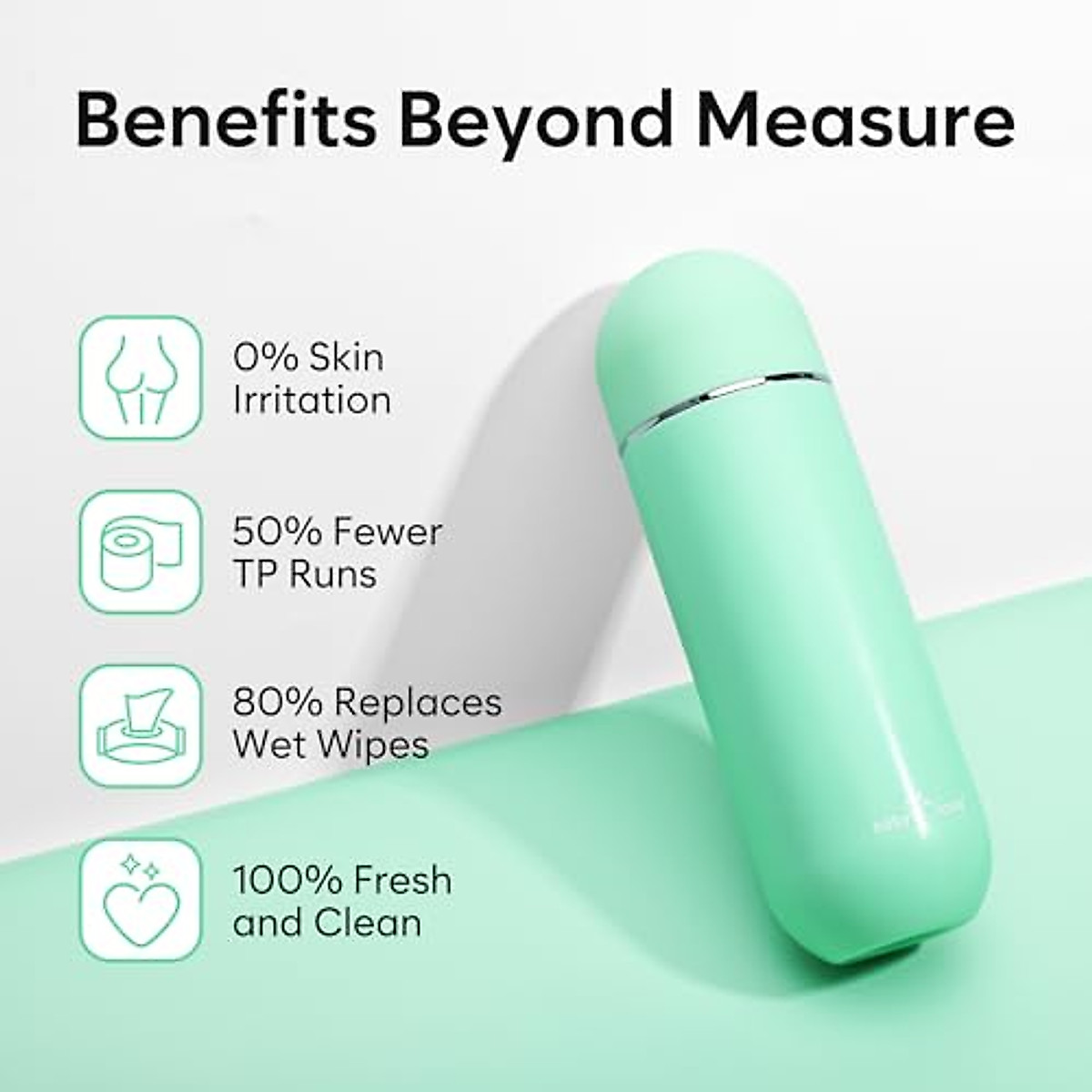 Easy@Home Portable Bidet for Travel: Peri Bottle for Postpartum Care - Handheld Sprayer for Women & Men | 380ml(12.8oz) Large Personal Hygiene Cleaning Bottle | EPB-01 Green