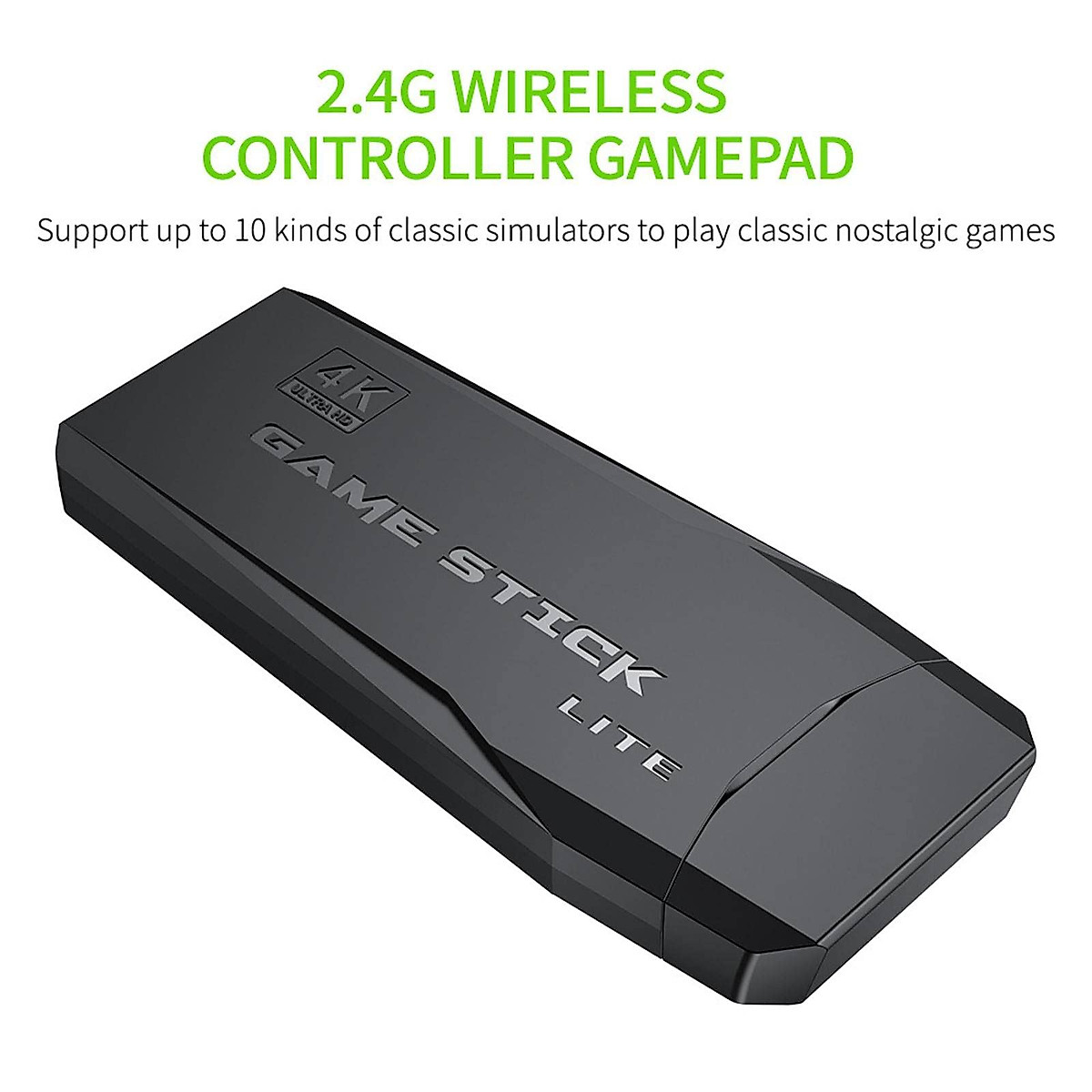 NC Video Game Console Quad-Core HDMI TV Home Handheld Game Console Simulator 2.4G, 10000+ Games, with Game Handle