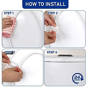 Toilet Seat Buffer, Pack of 20 Toilet Seat Bumpers, Toilet Seat Buffers Universal Replacement Bumpers, Toilet Seat Replacement Parts Buffers, Reduce Noise Gaps, for Families, Schools and Hospitals