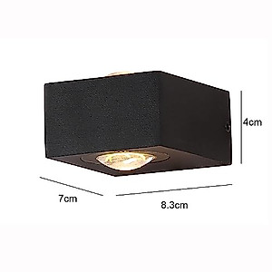 WENZIFI Modern Square Outdoor Wall Lights 6W-LED Exterior Wall Sconce Fixtures Die Cast Aluminum Wall Mounted Lamps for Porch Courtyards Garage Foyer Front Door