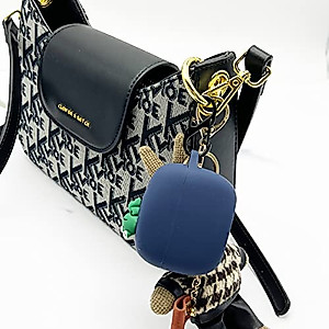 Cartoon Kawaii Case for JBL Tune 215TWS Earbuds, Seadream Portable Cute 3D Animal Cartoon Silicone Scratch Shock Protective Cover with Carabiner (Sleeping Frog)