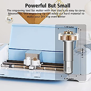 Engraving Tip and QuickSwap Housing, Replacement Premium Carbide Steel Engraving Tip + QuickSwap Housing, Perfect Engraving Tool, Silver