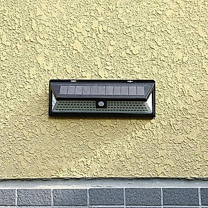 YI Lighting - Solar Light Outdoor, 118 LEDs PIR Motion Sensor Weatherproof for Wall Fence Garden