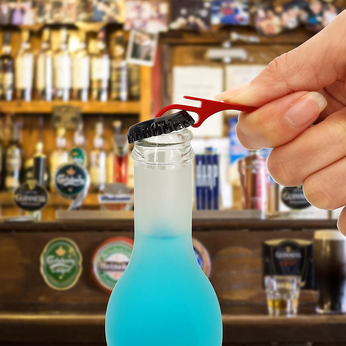 100pcs Personalized Bottle Opener Keychain, Custom Wedding Favors Small Gifts Keychain Bulk, Promotional Item with Your Logo Freebies. (Black, 100)