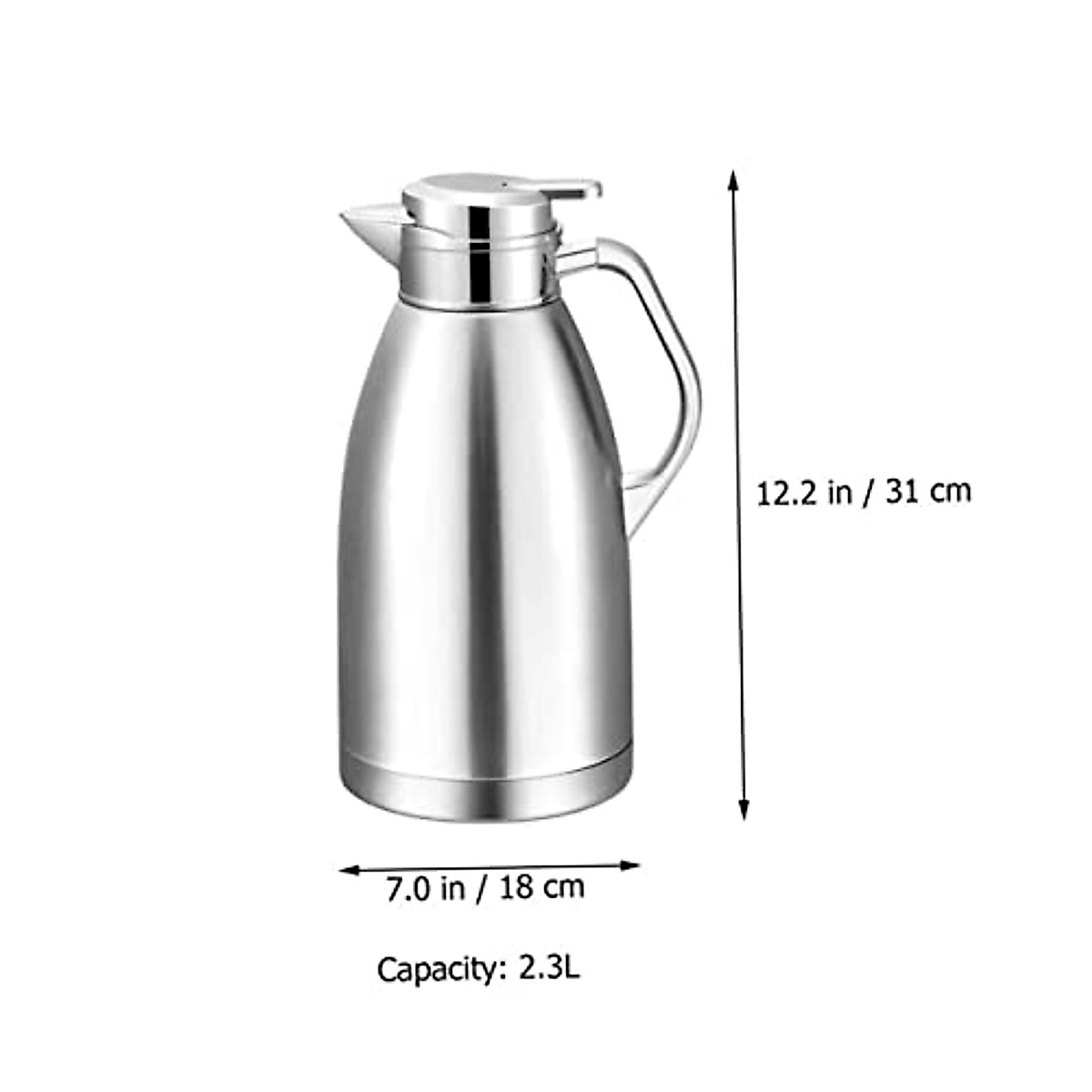 HANABASS Mini Water Kettle Portable hot Water Kettle Camping Kettle Water Bottles for Daily use Drink Kettle Water Bottle for hot Drinks Double Layer Handle Carafe Thermal jug Office