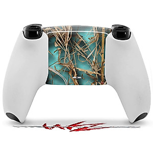 WraptorSkinz Skin Wrap compatible with Sony PS5 DualSense Controller WraptorCamo Grassy Marsh Camo Neon Teal (CONTROLLER NOT INCLUDED)