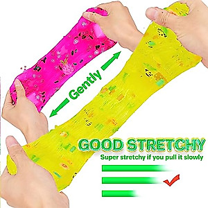 11 Pack Clear Slime Kit Crystal Clear Slime Set for Kids Clear Slime Kit Soft Jelly Cube Clear Slime 11 Pack Easter Christmas for Girls Boys