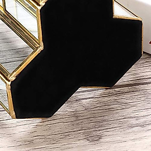 Makeup Brush Holder, with Non Slip Bottom Elegant Design Gold Glass Stationery Organizer, for Home Decor Desk Dresser for Office Decor