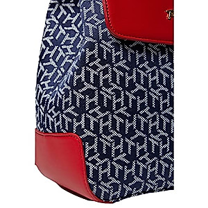 Tommy Hilfiger Sutton Flap Backpack Jacquard Navy/White/Tommy Red One Size