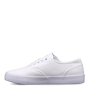 Lugz | Lear Classic Casual Sneakers for Men | Lace Up Mens Canvas Shoes | Everyday Men Footwear, White, 9.5 M US