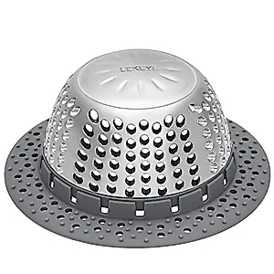 LEKEYE Drain Hair Catcher/Bathtub Drain Cover/Drain Protector for Pop-Up & Regular Drains(Patented Product)