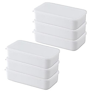 Stackable Fridge Storage Container,Set of 6 pack MINI Plastic Food Storage Containers,Fridge and Freezer Storage Trays to Store Fruits, Vegetables, Meat and More