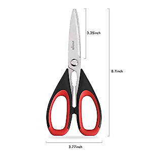 LIVINGO Kitchen Scissors Heavy Duty, 8.5 inch Dishwasher Safe Ultra Sharp Premium Heavy Duty Kitchen Shears, Multi Purpose Cooking Scissors Stainless Steel