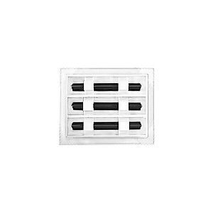 BUILDMART - 8x6 Modern AC Vent Cover - Decorative White Air Vent - Standard Linear Slot Diffuser - Register Grille for Ceiling, Walls & Floors - Texas Buildmart