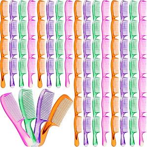 200 Pcs Individually Wrapped Hair Combs Disposable Hair Combs Set Colorful Hair Combs Bulk for Hotel Shelter Homeless Nursing Home Charity Church, 4 Styles