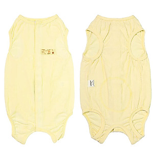 Recovery Suit for Dog After Surgery Cut Pet Recovery Shirt Dog Abdominal Wounds Bandages,Wound Protective Dog Onesize for surgery Female Dog Vest Prevent Licking,Substitute E-Collar（RSS08-Vyellow-M）