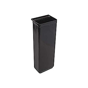 Winco UC-RB, Black Plastic Open-Top Trash Can, 1-1/5 in L x 9-2/3 in W x 22 in H