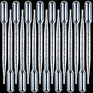 Skeyhaly 3ml Plastic Transfer Pipettes Eye Dropper Pack of 105 - Dropper Makeup Tool