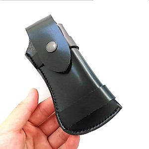 DONGKER 5" Knife Sheath,PU Leather Pocket Knife Pouch for 5" Folding Knife Hunting Camping