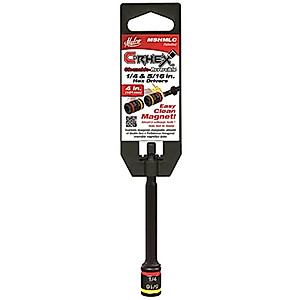 Malco 5/16 & 3/8 x 4" Dual Sided Hex Driver~ Cleanable, Reversible, Magnetic. Easy to Clean- MSHMLC1