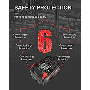 Amityke 2Packs Replacement for Milwaukee M18 Battery 6.0Ah 48-11-1860 48-11-1850 Compatible with Milwaukee M18 18V Battery Series Chargers and Tools