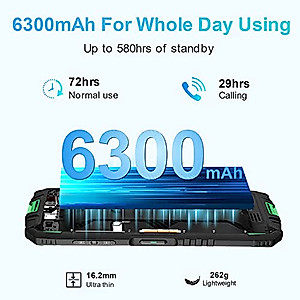 DOOGEE Rugged Phones Unlocked 2023, S41, 4G Dual Sim Rugged Phone Android 12, 6300mAh Battery, 5.5" HD Screen Rugged Phone, 6GB+16GB SD 1TB, IP68 Waterproof Outdoor Military Grade Android Phone, GPS