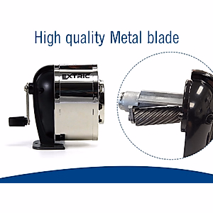 Pencil Sharpener Manual, Desktop Manual Pencil Sharpener - Desktop and Wall Mount Pencil Sharpeners Heavy Duty, Silver 8 Sizes Holes