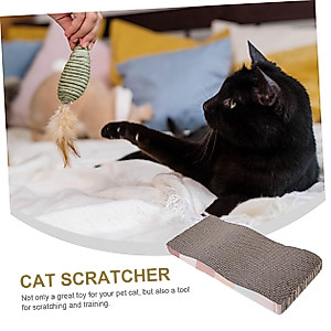 WOONEKY 2pcs Corrugated Cat Scratching Post Cat Scratchers Cardboard Cat Supplies Interesting Scratch Pad Room Kitten Scratcher Fun Scratcher Funny Scratching Board Corrugated Paper