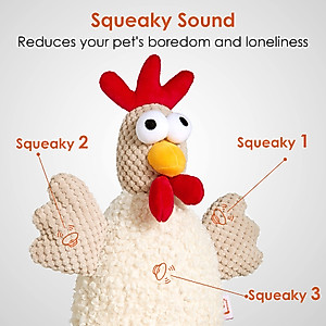 EHEYCIGA Christmas Dog Toys for Large Dogs, Large Squeaky Pet Toys for Entertainment and Gifts, Stuffed Plush Cute Dog Toys Large Breed with Squeaker, Turkey Large