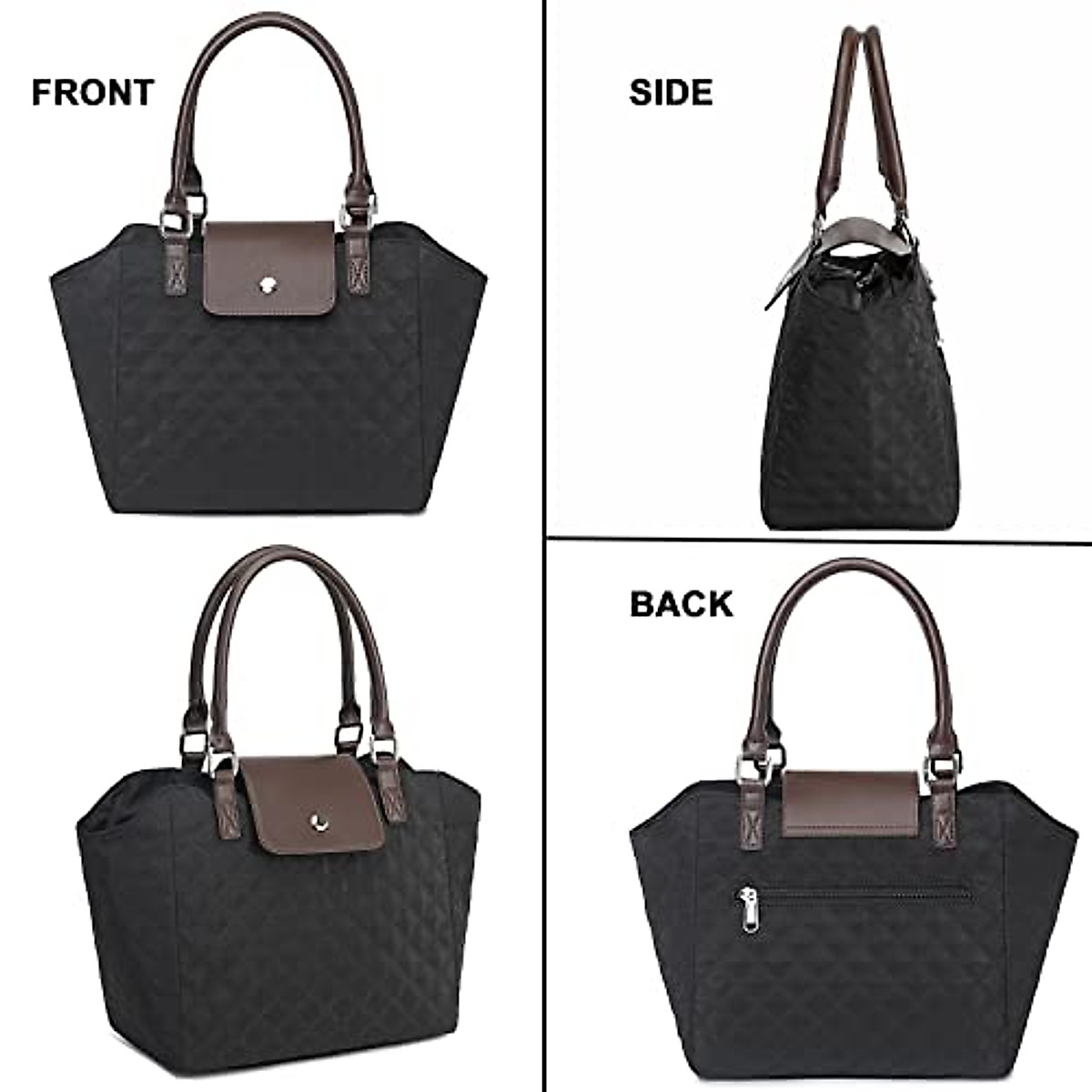 Lunch Bags for Women Insulated Lunch Tote Fashionable Large Lunch Cooler Bag Reusable Wide-Open Lunch Box for Work Shopping Picnic Hiking