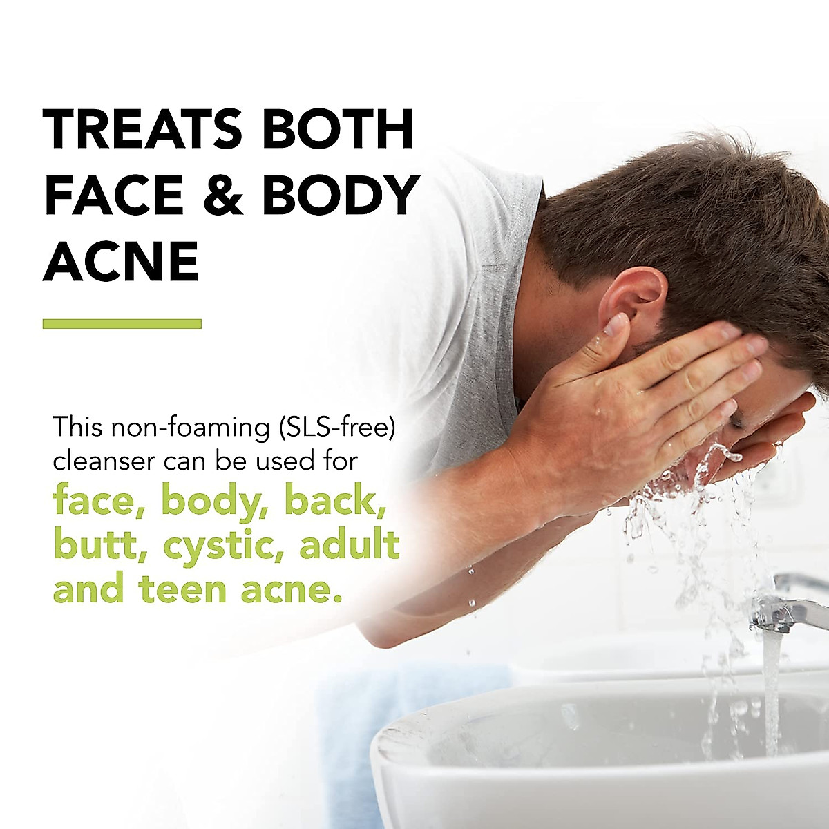 humane Maximum-Strength Acne Wash and Oil-Free Moisturizer Bundle - 10% Benzoyl Peroxide Acne Treatment