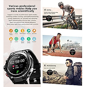 T92 Smart Watch with Earbuds MP3 Bluetooth Headset 3 in 1 1.28 Inch Smartwatch Built-in Wireless Earbuds Speaker Round Fitness Tracker Music Body Health Monitor (Black)