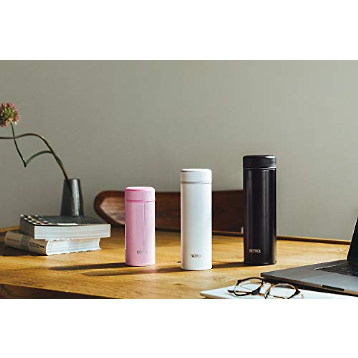 Thermos JOG-250 LP Water Bottle, Vacuum Insulated Travel Mug, 8.5 fl oz (250 ml), Light Pink