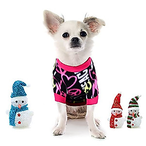 Firpus 3 Pack Fleece Dog Sweaters, Winter Dog Clothes for Small Dog Girl, Warm Tiny Puppy Clothes, Cute Chihuahua Yorkie Sweater, Pet Shirt Clothing Cats Apparel (X-Small)